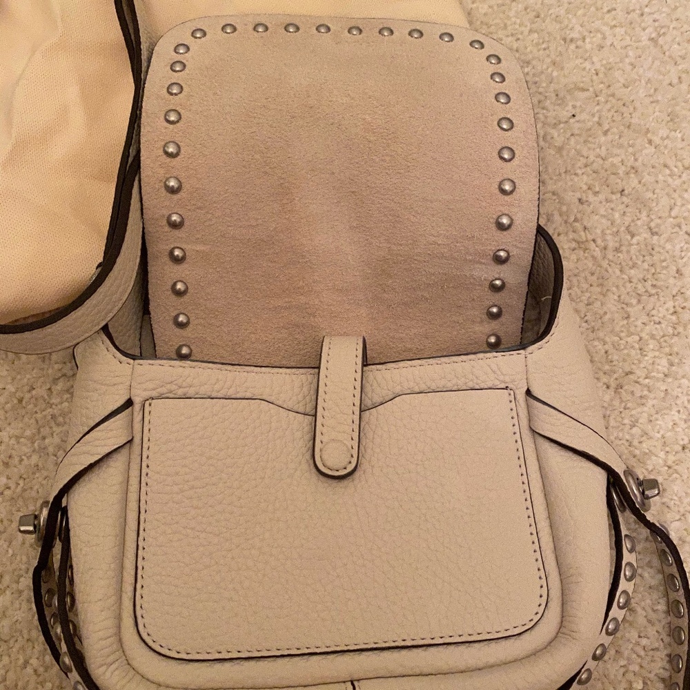 Coach Dakotah Studded Textured Cream Purse - Gem